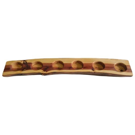 Handcrafted Red Cedar Wood Shooter Tray With Six 60ml Pubstuff