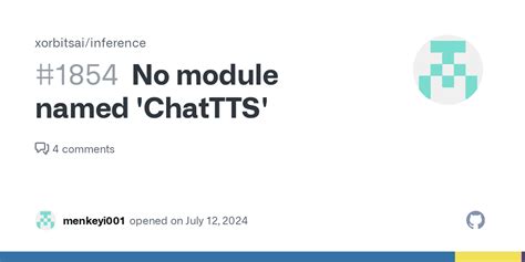 No Module Named ChatTTS Issue 1854 Xorbitsai Inference GitHub