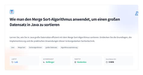 Wie Man Den Merge Sort Algorithmus Anwendet Um Einen Großen Datensatz