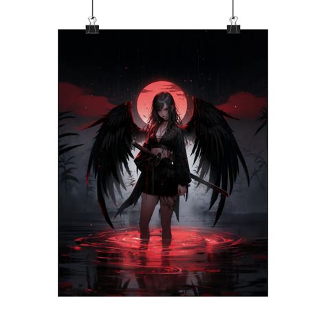 Anime Art Poster Anime Art Print Anime Waifu Poster Angel Art Print