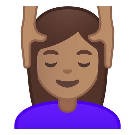 Person Getting Massage Emoji With Medium Skin Tone Meaning