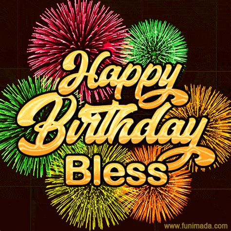 Stunning Birthday  For Bless Bright Fireworks Design Download On