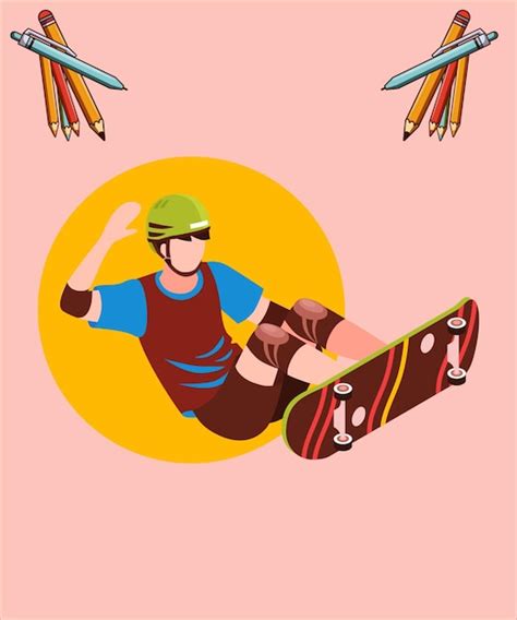 Ilustración del concepto de patinaje vector Vector Premium