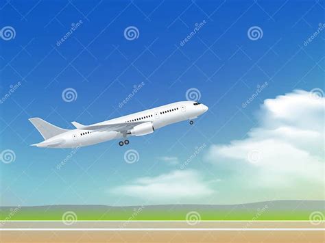 Cartaz Da Decolagem Do Avião Ilustração Do Vetor Ilustração De Cartaz Chassi 70086155