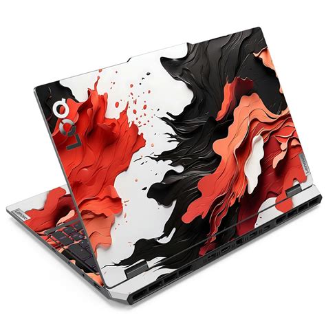 Shop Red Black Ink Art Laptop Skin For Lenovo Loq Buy Online Now