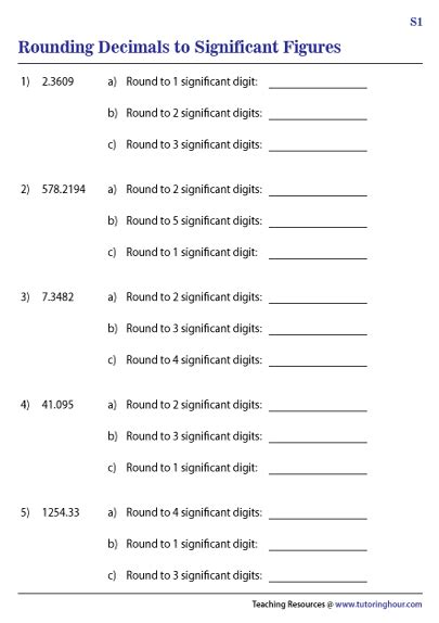 Calculations Using Significant Figures Worksheet Englishworksheet My Id