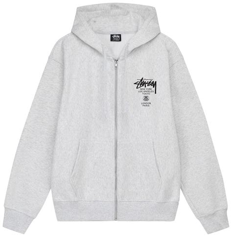 Buy Stussy World Tour Zip Hoodie Black 3973792 Blac Goat