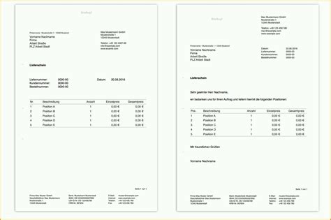 Original Pages Vorlage Lieferschein Kostenlos Vorlagen Und Muster