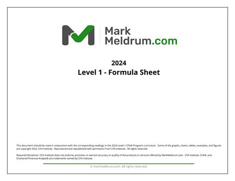 Cfa Formula Cheat Sheet All Topics Covered Ppt