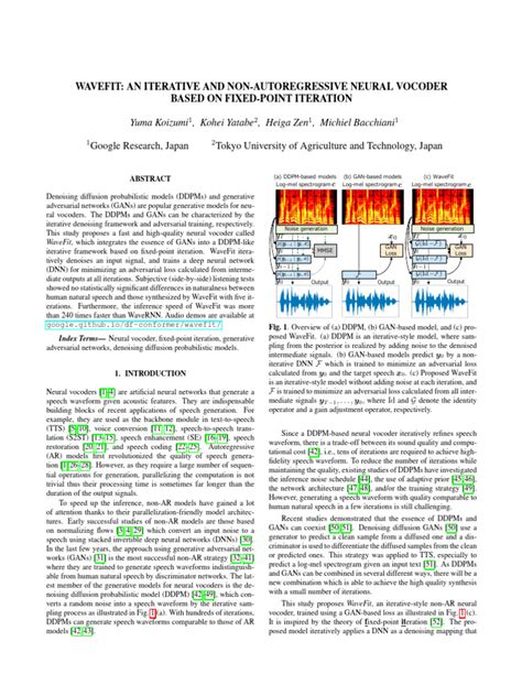 Wavefit An Iterative And Non Autoregressive Neural Vocoder Based On