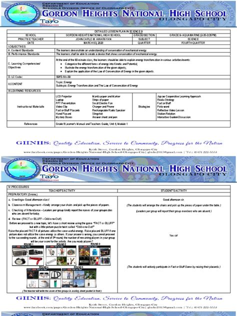 Detailed Lesson Plan Awarayan Science Pdf Energy Storage Metrology