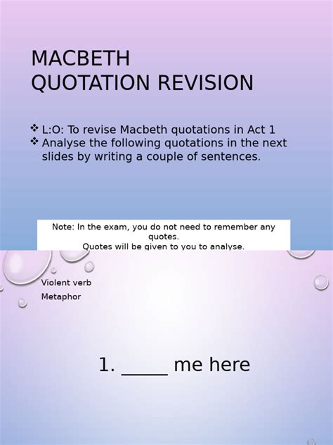 Macbeth Quotation Revision Pdf