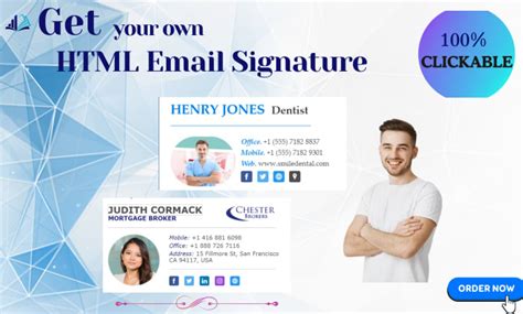 Give You A Professional Clickable Html Email Signature By Leadpro4 Fiverr