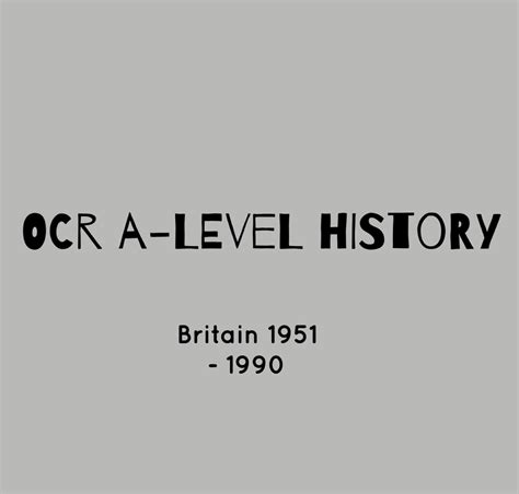 OCR A Level History Britain 1951 90 Churchill Depth Study Notes And Essay Plans For Revision