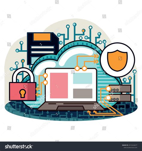 cute vector data cloud illustration stock vector royalty free