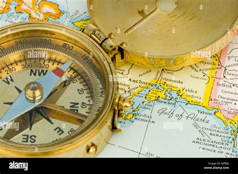 Antique Compass Used By Explorers For Finding Directions And Reading A