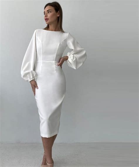 Victorias Vogue Sexy Split Backless Midi Dress Bodycon Autumn Lantern