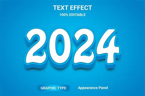 Premium Vector 2024 Text Effects