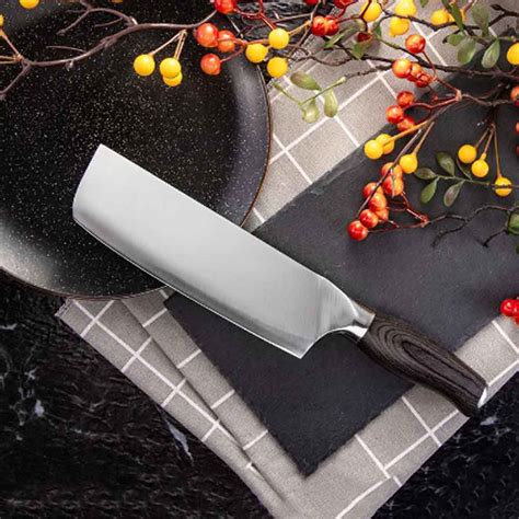 Faca Cutelo Do Chef Lâmina Padrão Damasco Full Tang