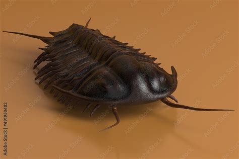 3d Render Of The Extinct Trilobite Olenoides Serratus One Of The