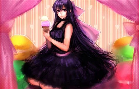 Аниме девочка с фиолетовыми волосами Zefirka Club фото и картинки