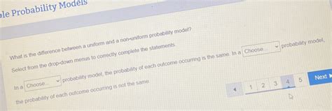 Solved Le Probability Models What Is The Difference Between A Uniform