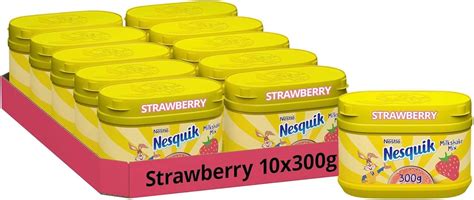 Nesquik Fresa En Polvo 300 G Paquete De 10 Amazon Es Alimentación
