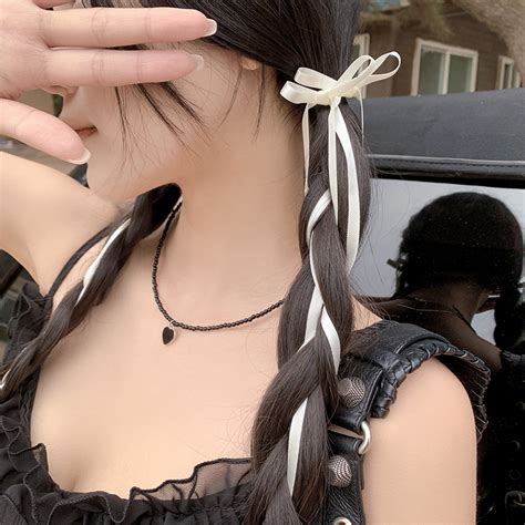 홀리 발레코어🎀2개set 제니 트윈리본 집게 헤어핀 새틴 리본 집게핀 공주 머리핀 체육대회 아이돌 뉴진스 우정 커플 롱리본 발레