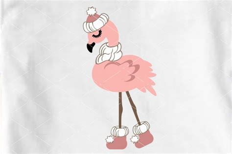 Pink Flamingo Svg Clip Art Christmas Decor Santa Hat Cricut 405838