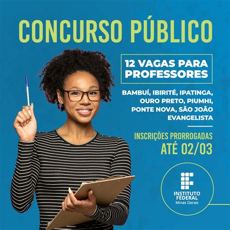 Concurso público para professor efetivo do IFMG tem inscrições