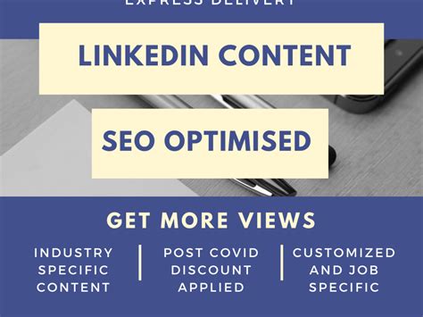 Fully Upgrade And 100 Seo Optimized Linkedin Profile Content Upwork