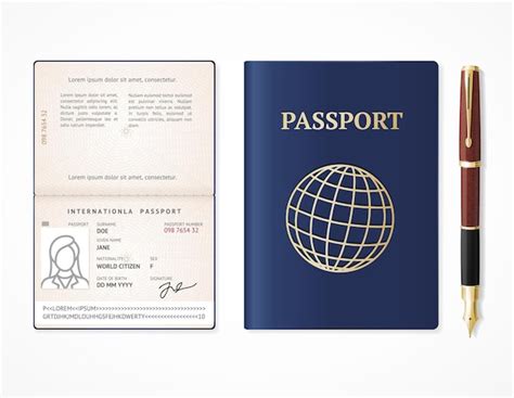 Premium Vector Realistic Detailed 3d Passport Blank And Cover Vector