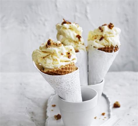 Ricotta Gelato With Espresso Praline Recipe Gourmet Traveller