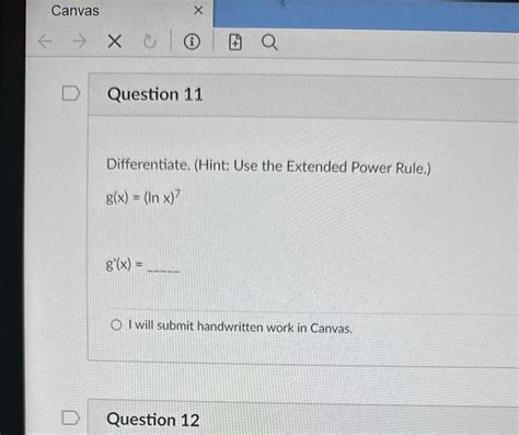 Solved Differentiate Hint Use The Extended Power Rule Chegg
