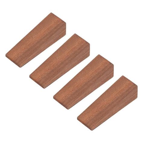 Butée de porte en bois VBESTLIFE Marron foncé Antidérapant Triangulaire pièces