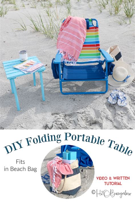 Make A Diy Small Folding Portable Table H2obungalow