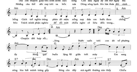 Sheet Music Free Sheet Piano For You ~ TÌnh NgĂn ĐÔi BỜ