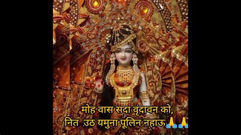 🥀🥀बोलो श्री हरि की जय राधे कृष्णा की जय🌹मोह वास सदा वृंदावन को नित उठ