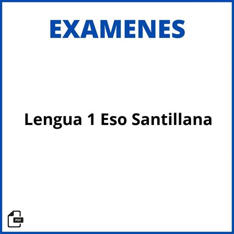 Examenes Lengua Eso Resueltos Santillana