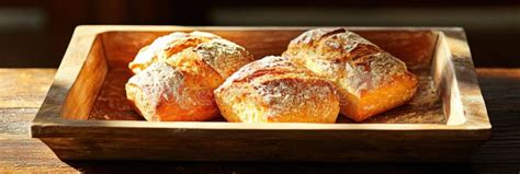 Freshly Baked Bread Arranged In A Cozy Bakery Setting With Natural