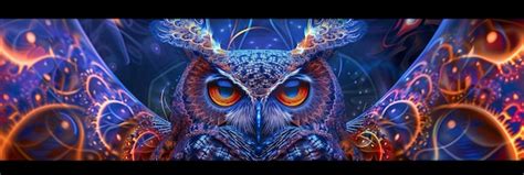 Evolving Robotic Owla Captivating Neon Visualization Of The