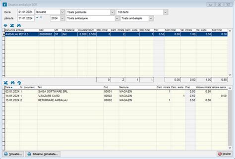 Situatie Ambalaje Sgr Manual De Utilizare Saga C