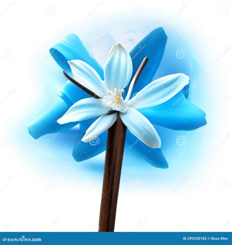 Blue Hyacinth Flower On A White Background 3d Rendering Ai Generated
