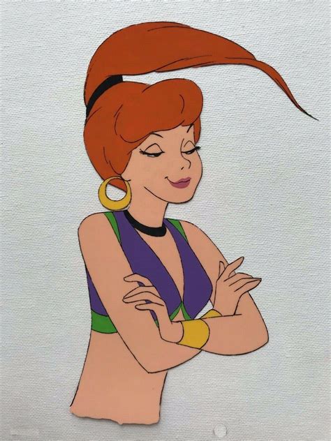 Production Animation Cel With Drawing Jeannie Hanna Barbera 1970