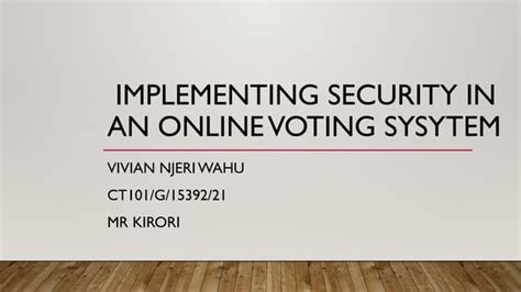 Online Voting Sysytem Powerpointpptx Presentation Ppt
