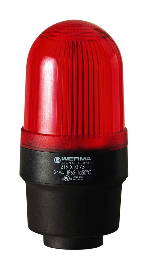 Flashing Beacon 110 73 Werma Flashing Beacon Red 230 V Ac
