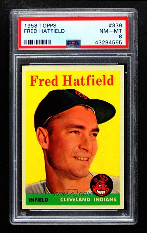 1958 Topps Base 339 Fred Hatfield Psa 8 Nm Mt