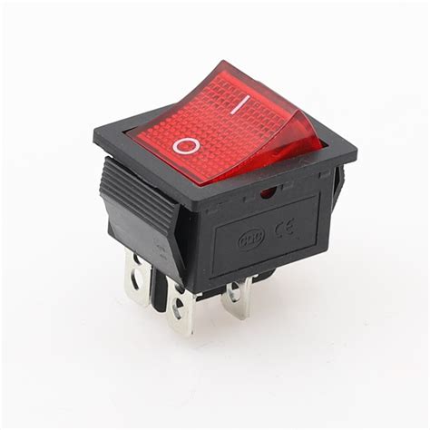 KCD4 Op-Off 16A 250VAC/20A 125VAC Rode Knop Licht ... – Grandado