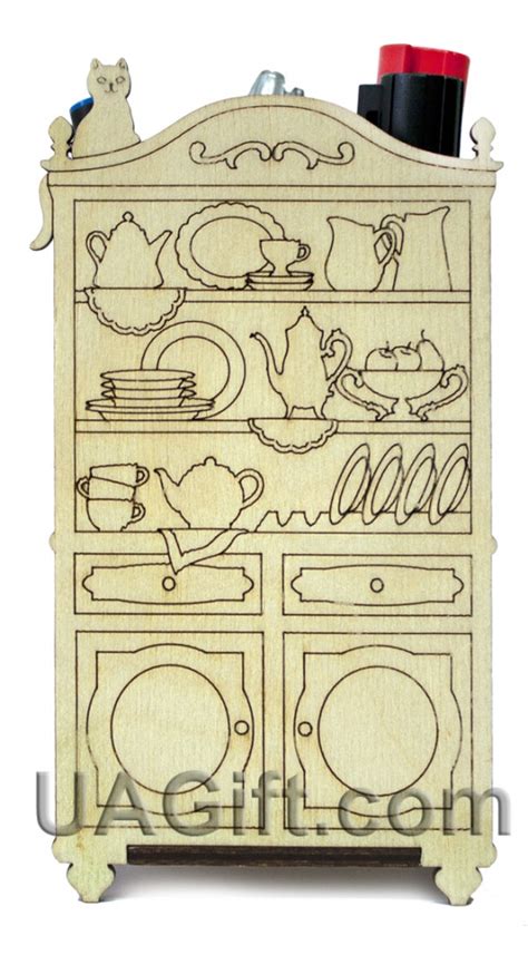 Підставка для ручок і олівців Старовинний сервант Ho05