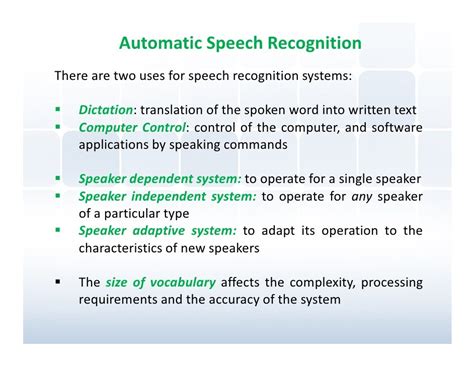 speech processing